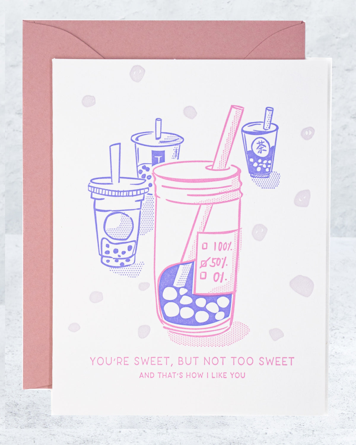 Boba Not Too Sweet Greeting Card | Betty Boba